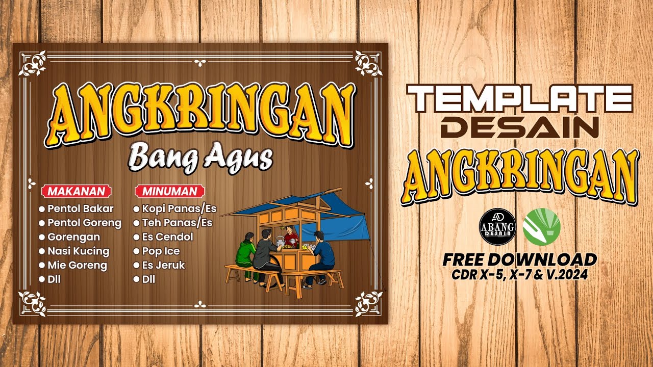 Desain spanduk banner angkringan terbaru Corel Draw #angkringan # ...
