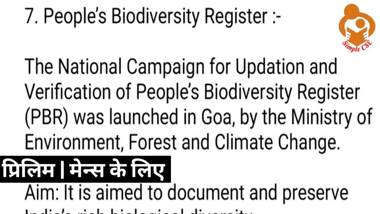 People 's Biodiversity Register - YouTube