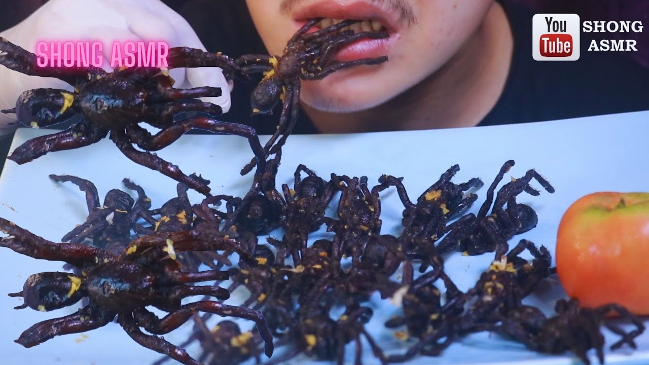 ASMR eating Fried Giant SPIDER challenge | Gordon Ramsay Already Tried ...