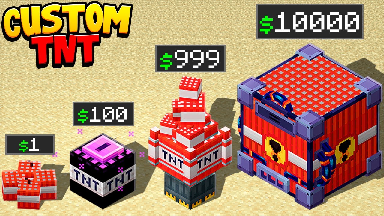 Minecraft but I can Buy Custom TNT - YouTube