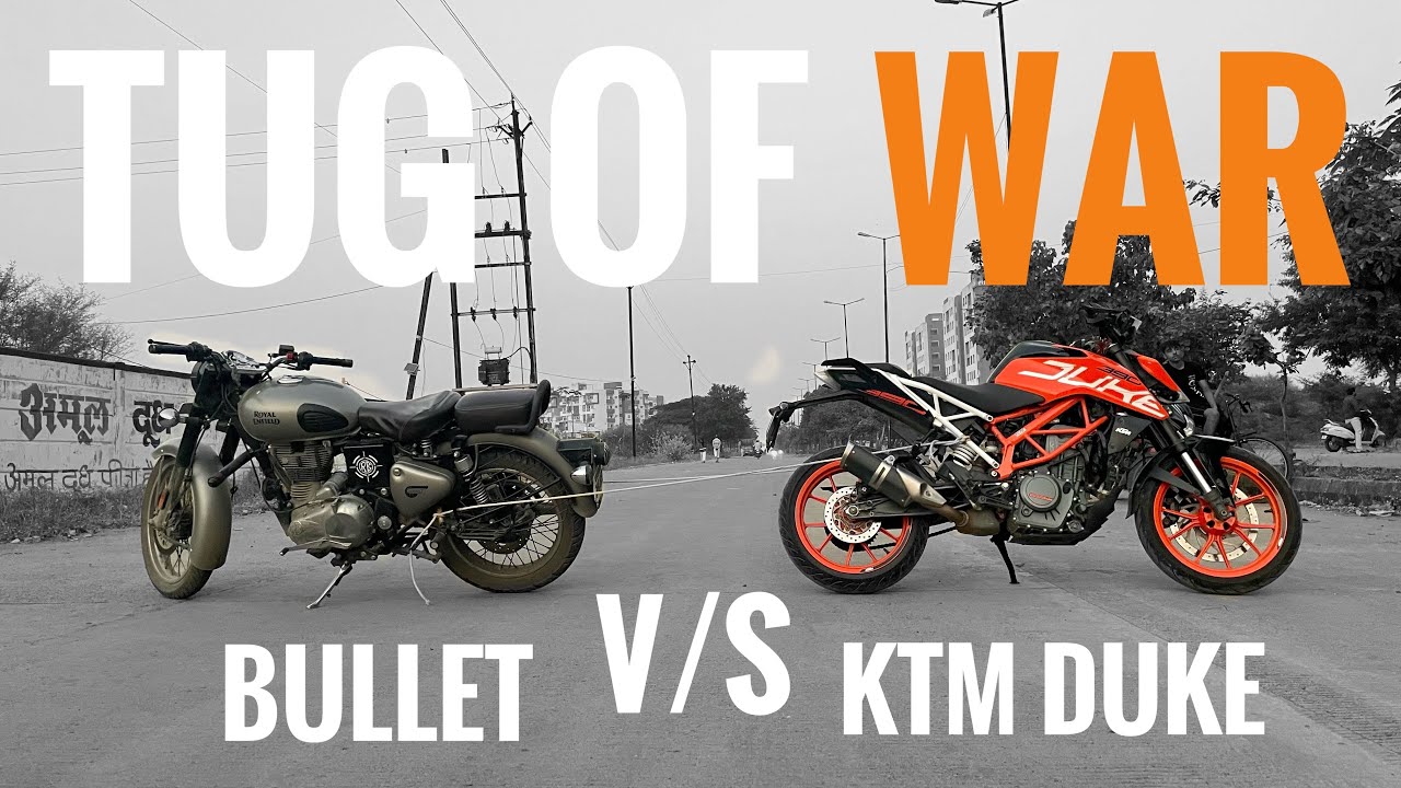 TUG OF WAR // BULLET VS KTM DUKE // prithvitomar9 - YouTube