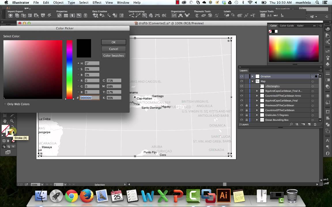 Geog 365, Touching Up Your Map Elements in Illustrator - YouTube