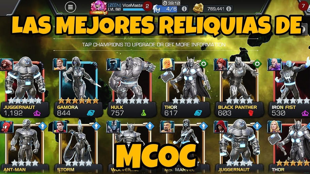 LAS MEJORES RELIQUIAS DE MCOC ️🦾 - YouTube