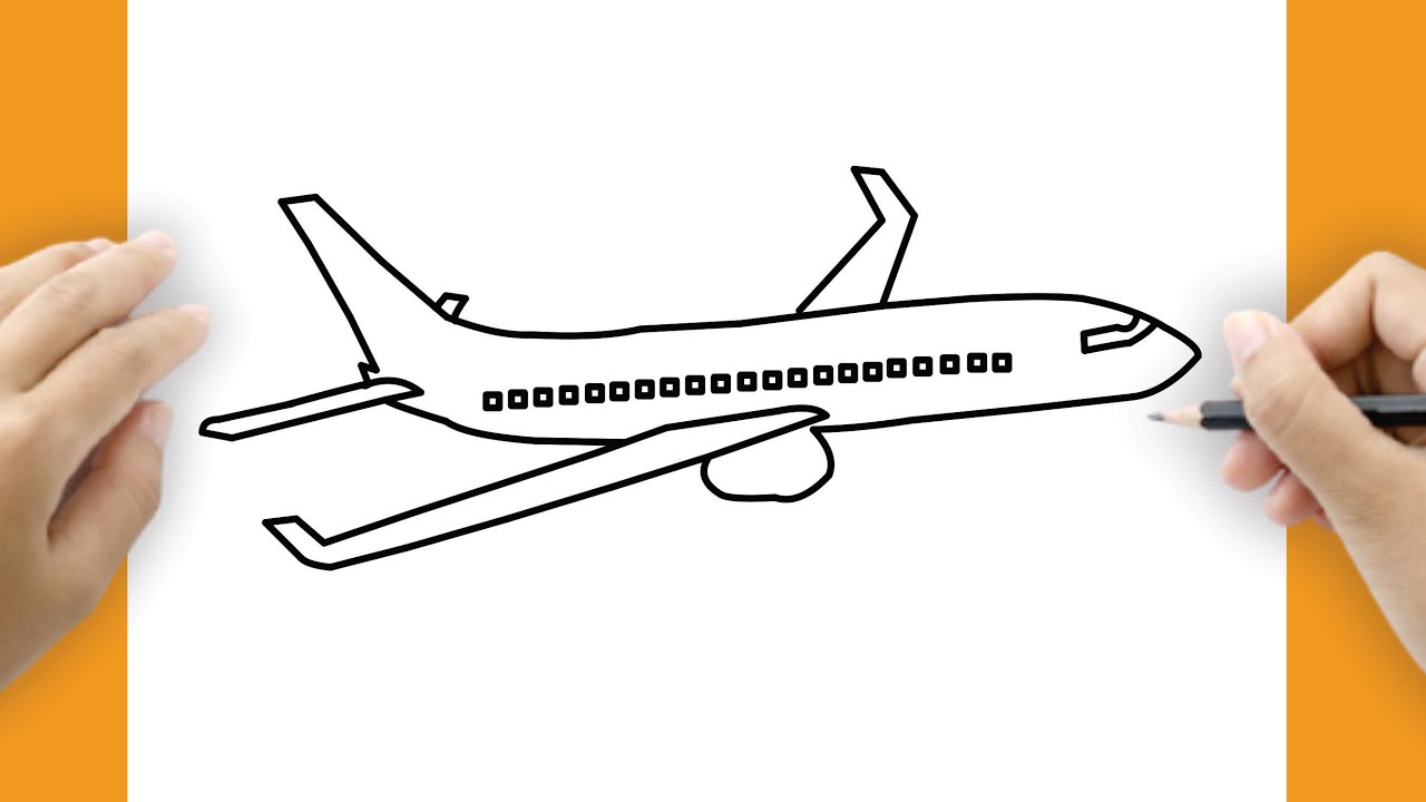 How to Draw a Airplane Easy | Step-by-Step Tutorial - YouTube