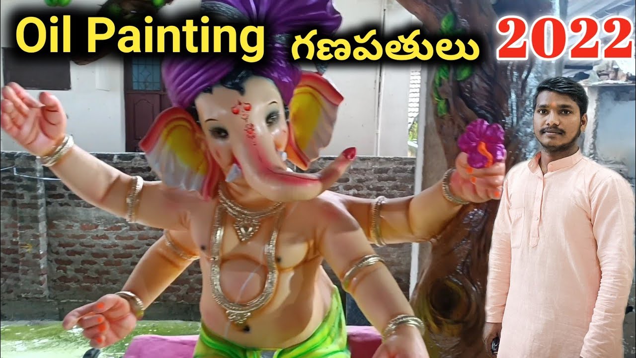 Oil Paint Ganesh idols 2022 | Sri Siddhi Vinayaka Arts Ganesh Idols | Nizamabad | Ganesh ...