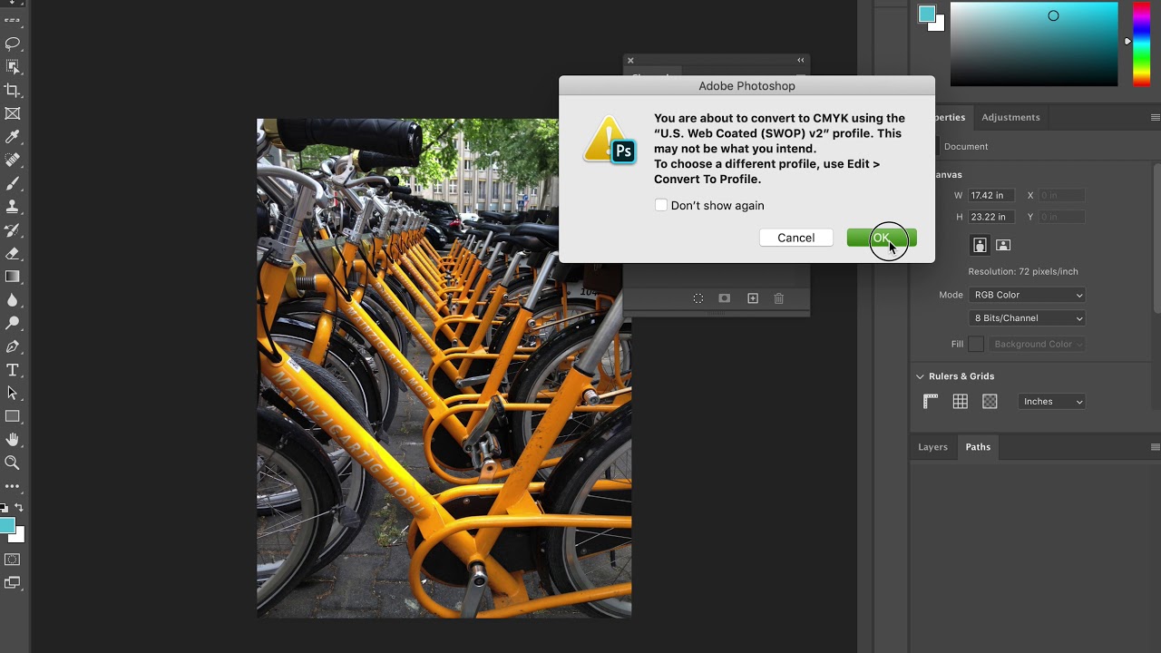 Viewing Image Color Mode via the Channels Panel in Photoshop - YouTube