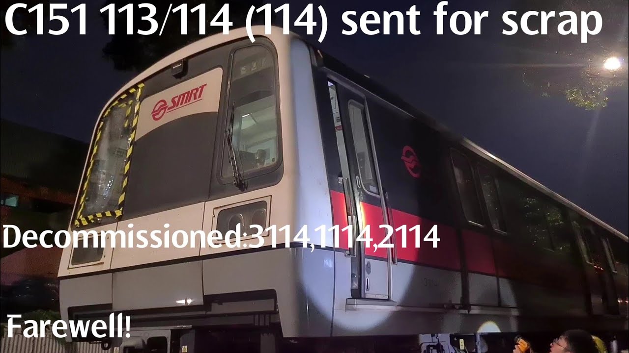 (Birdstrike,scrapping delayed) C151 EMU 114 sent for scrap - YouTube