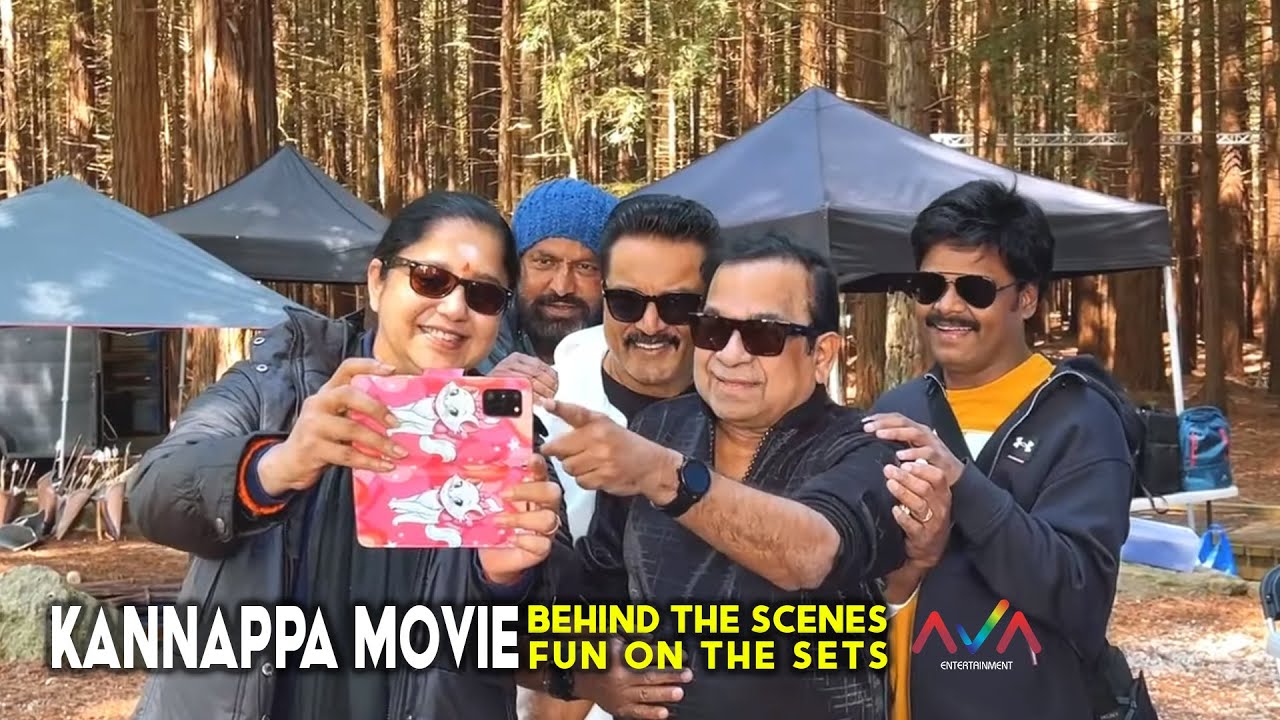 Kannappa Team Fun on the Sets | Brahmanandam | Mohan Babu | Kannappa ...