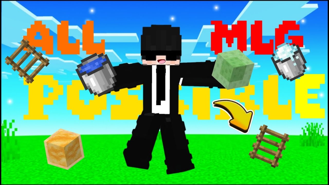 DOING ALL POSSIBLE MLG IN MINECRAFT😱 - YouTube