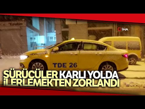 İstanbul'da Gece Kar Yağışı Etkili Oldu, Sürücüler Zor Anlar Yaşadı