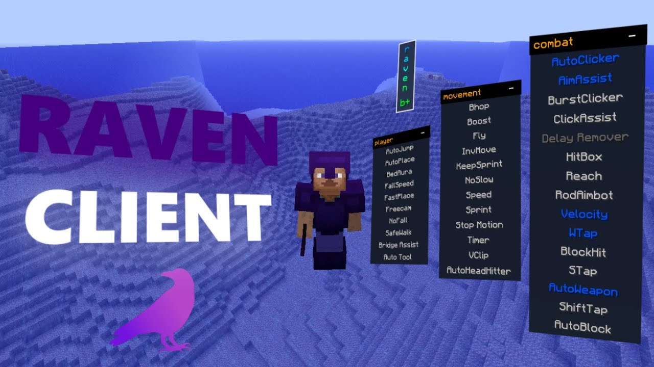 𓄿 Raven B+ | the BEST free ghost client (1.8.9) 𓄿 - YouTube