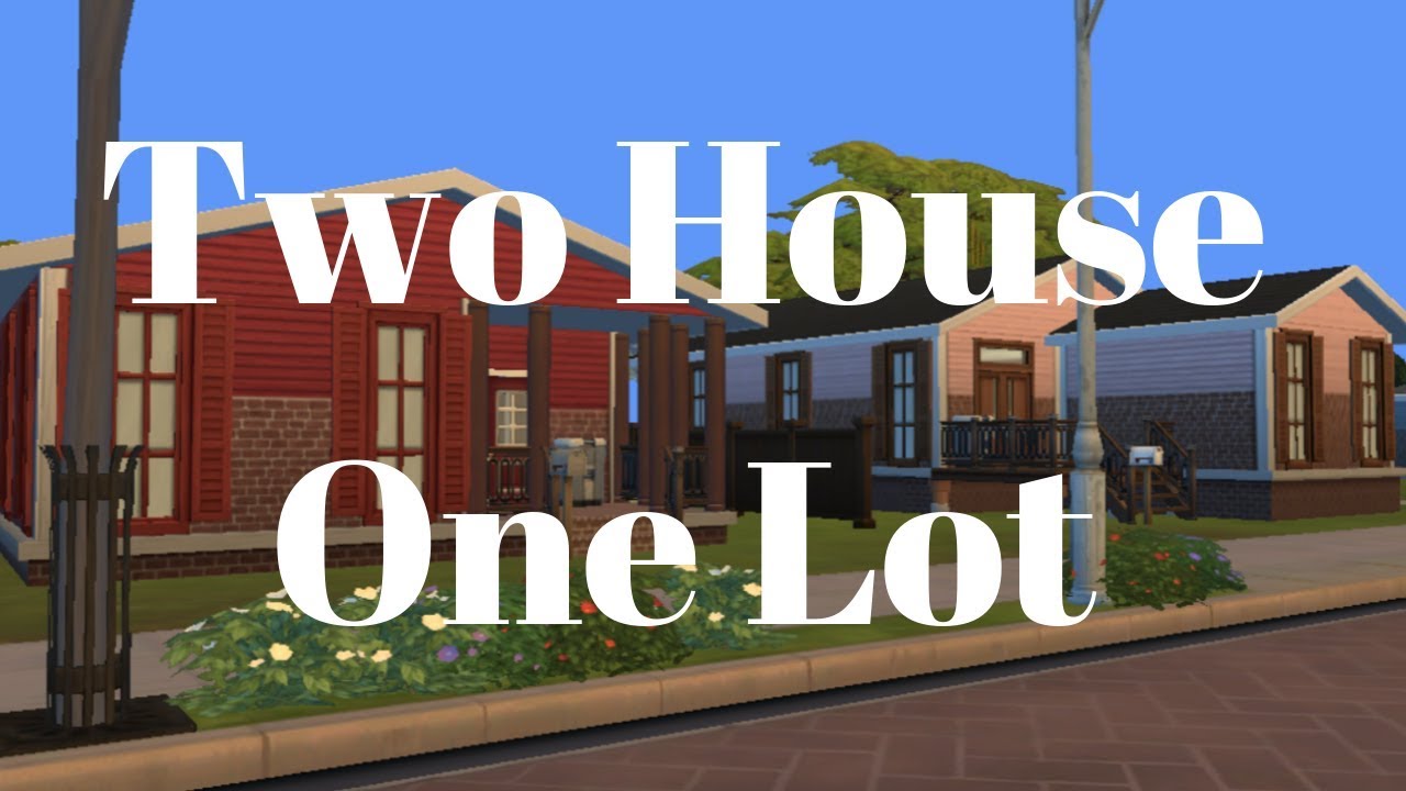 Two House. One Lot | Speed Build | The Sims 4 - YouTube