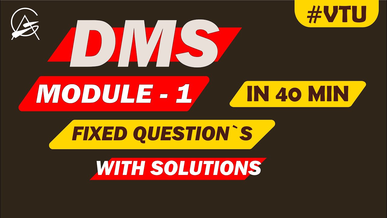 DMS Module-1 in 40 MINS - YouTube