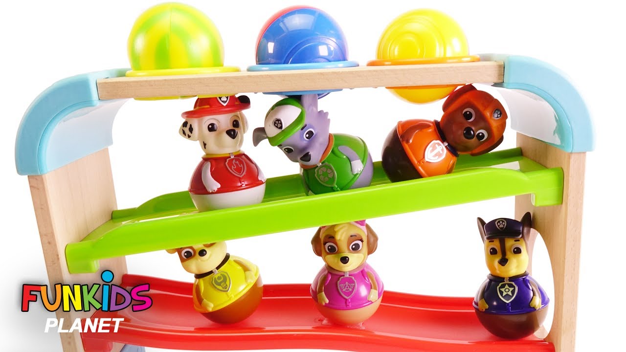 Paw Patrol Skye & Chase Weebles Balls and Hammer - Best - YouTube