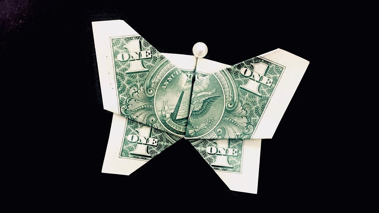 Money Butterfly Origami (John Montroll), How to Make a Dollar Origami ...