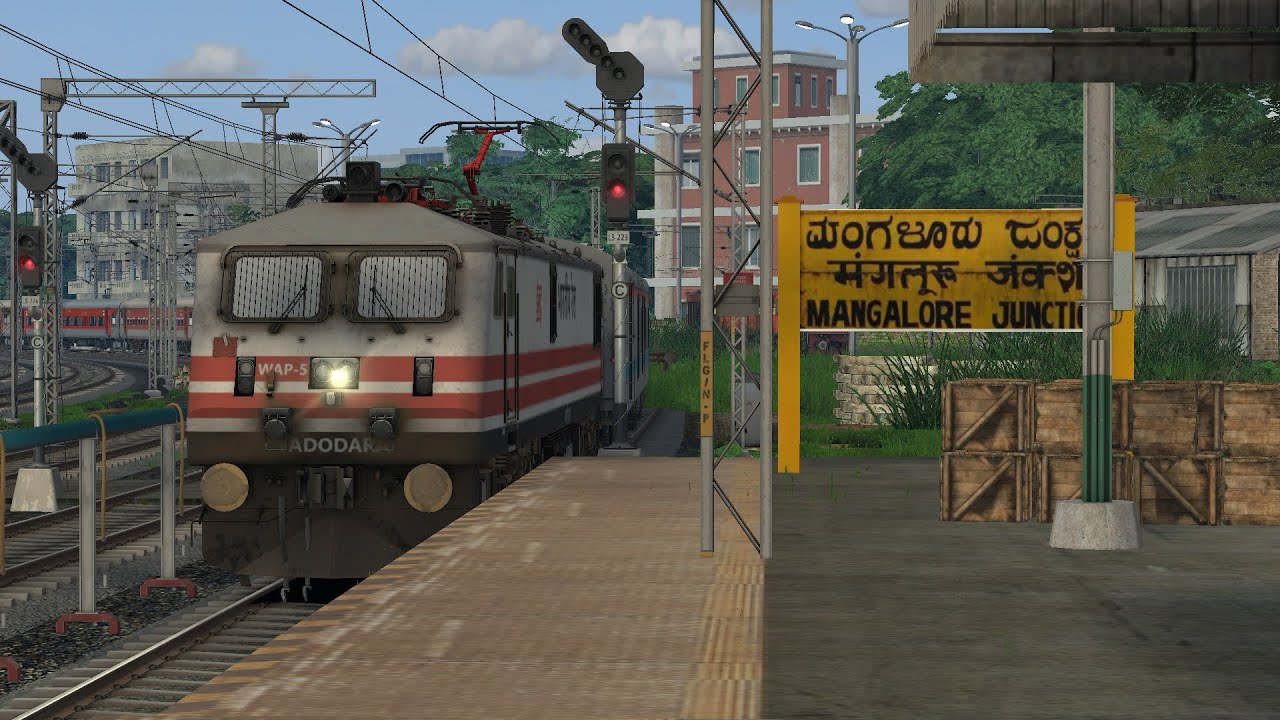 Mangalore Junction Kerala V2 Route/ Indian Railway Train Simulator ...