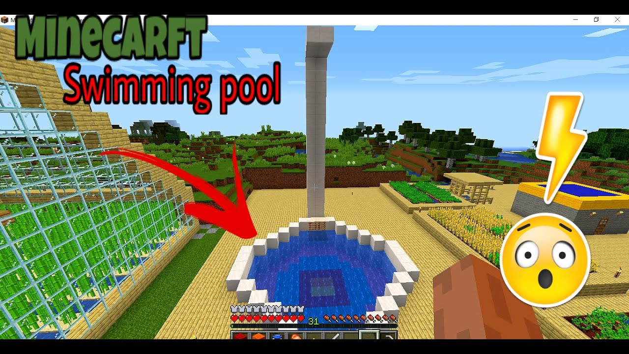 I Build A Swimming Pool In Minecraft - YouTube