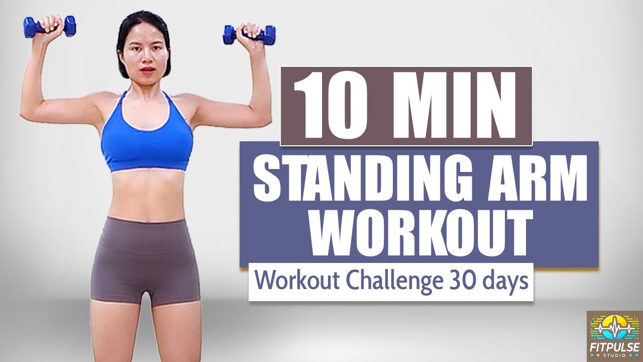 10 MIN QUICK STANDING ARM WORKOUT With Dumbbells - YouTube