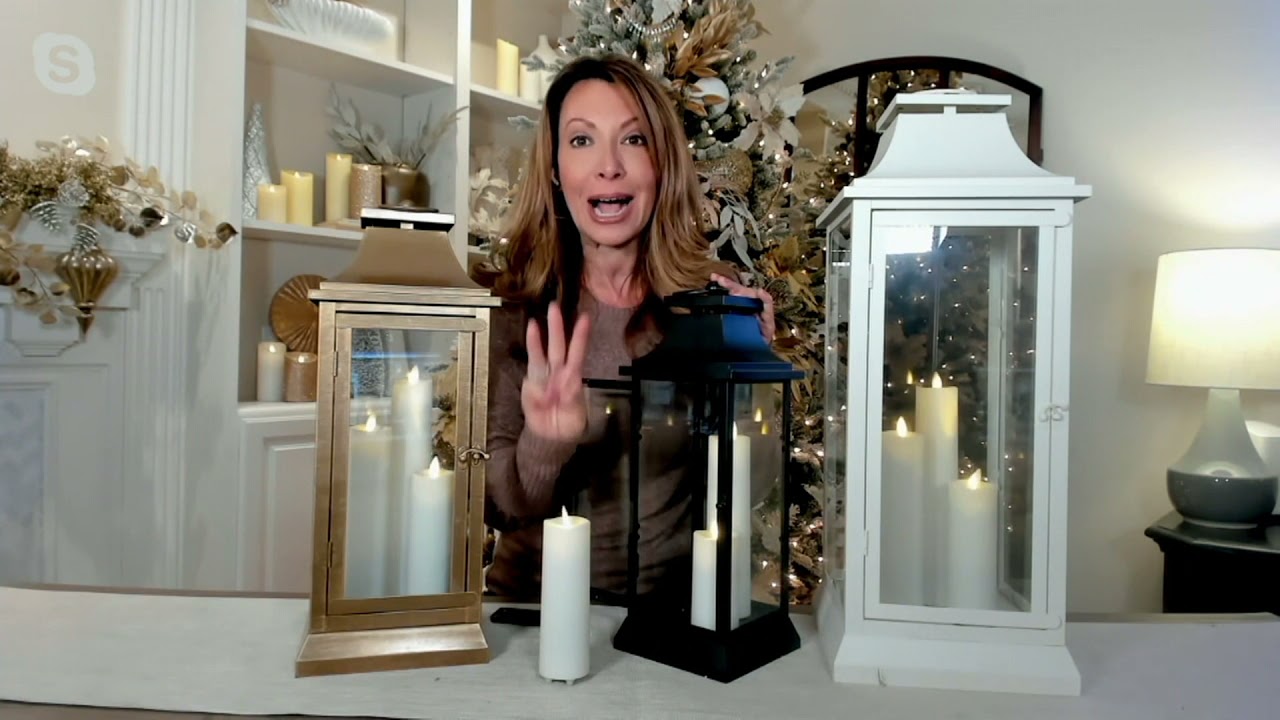 Luminara Heritage Tri-Candle Lantern Collection on QVC - YouTube