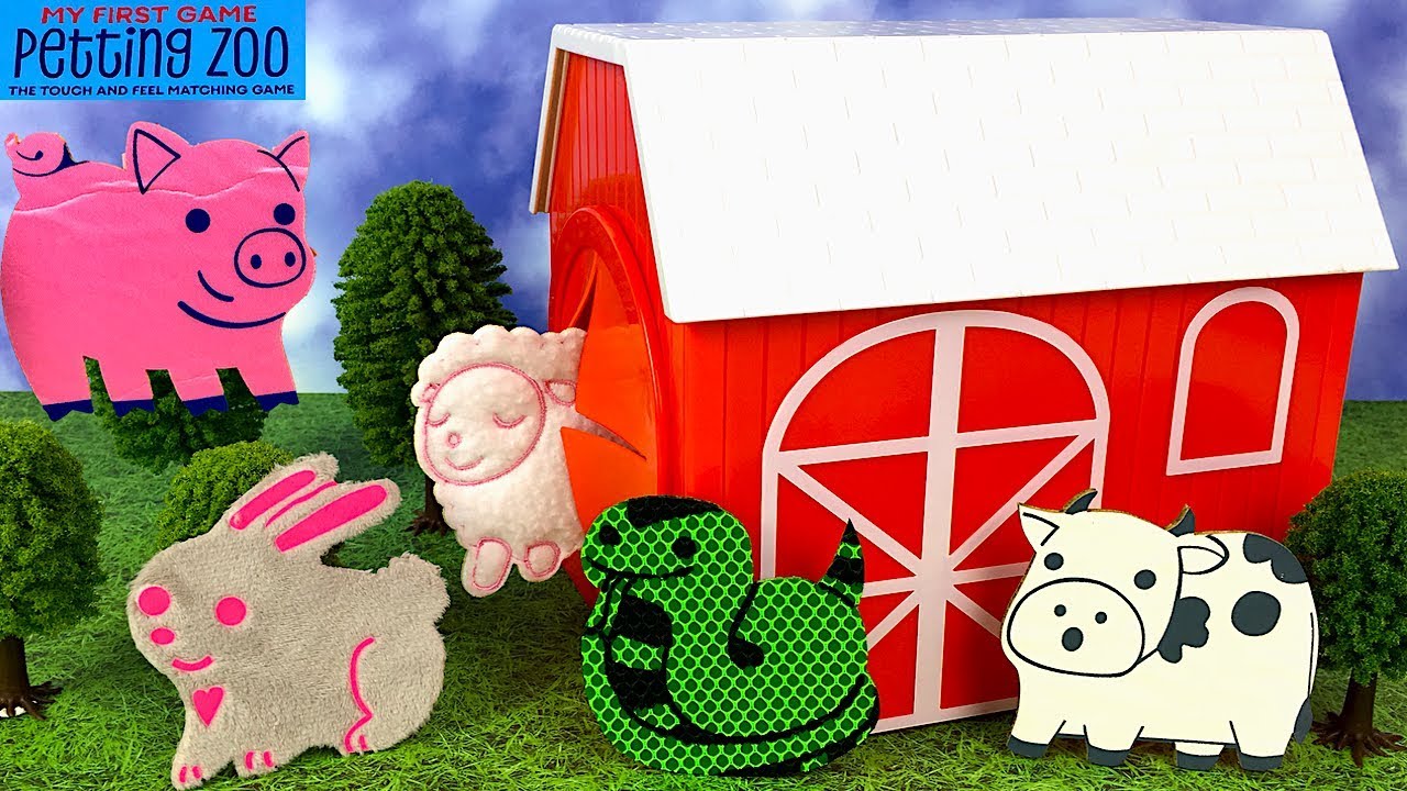 MY FIRST GAME PETTING ZOO THE TOUCH AND FEEL MATCHING GAME - UNBOXING ...
