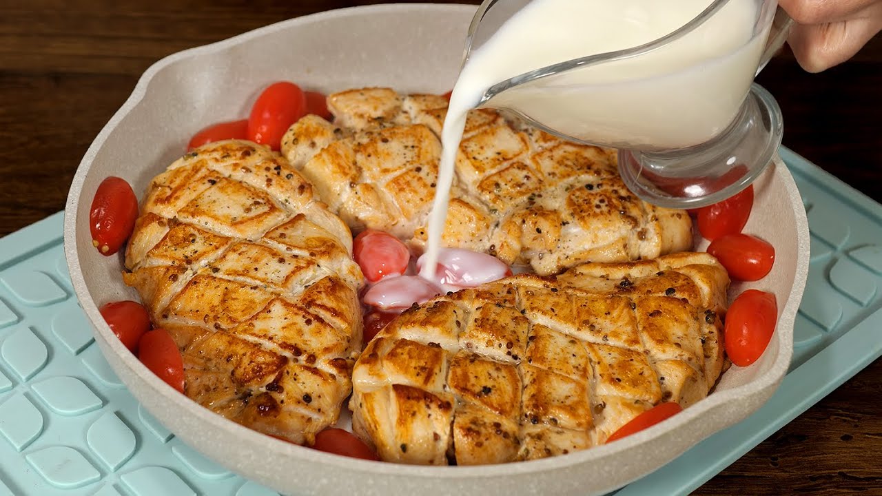 Ich habe noch nie so eine leckere Hähnchenbrust gegessen! Einfaches Fleischrezept! ASMR - YouTube