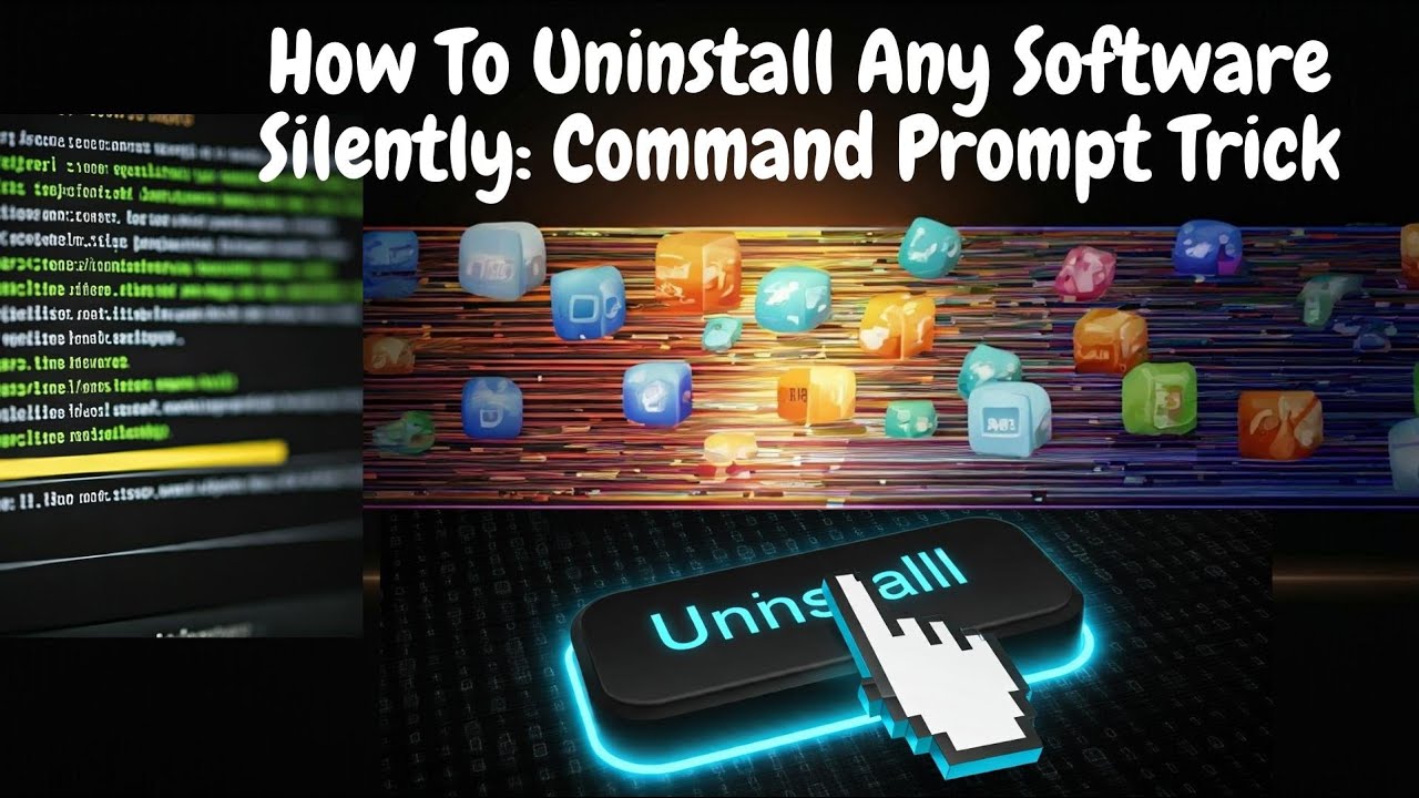 How To Uninstall Any Software Silently: Command Prompt Trick - YouTube