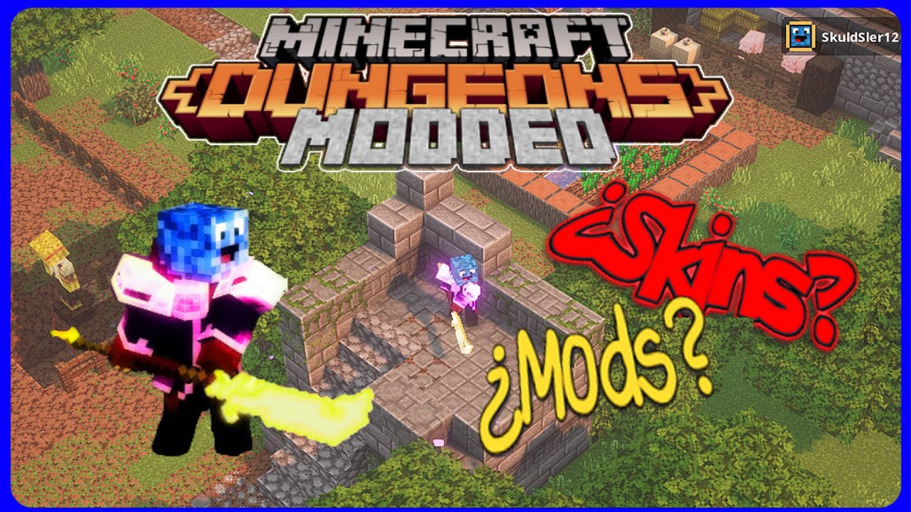 😱MINECRAFT DUNGEONS pero con SKINS PERSONALIZADAS😱👉 PRIMER MOD LOADER👈 ...