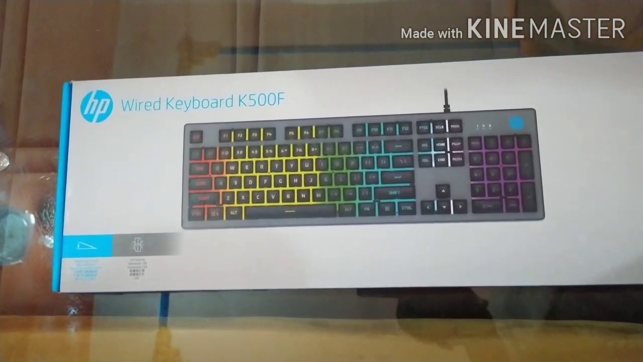 Hp gaming keyboard k500f unboxing and review - YouTube