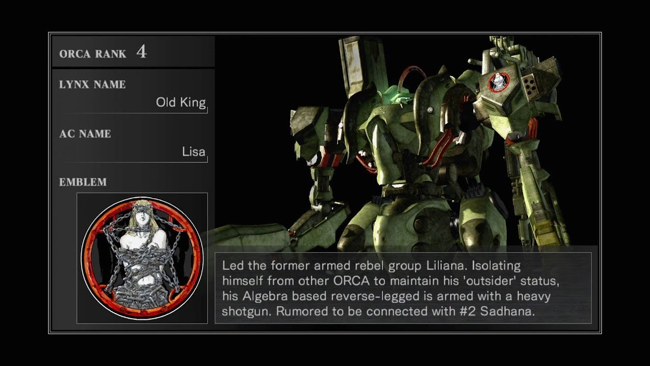 Armored Core: For Answer - Old King (Lisa) - YouTube