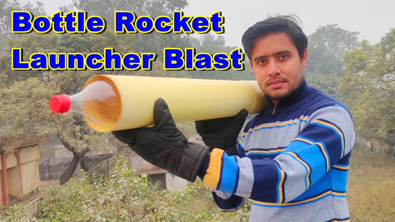 Bottle rocket launcher blast | bottle experiment | rocket launcher ...