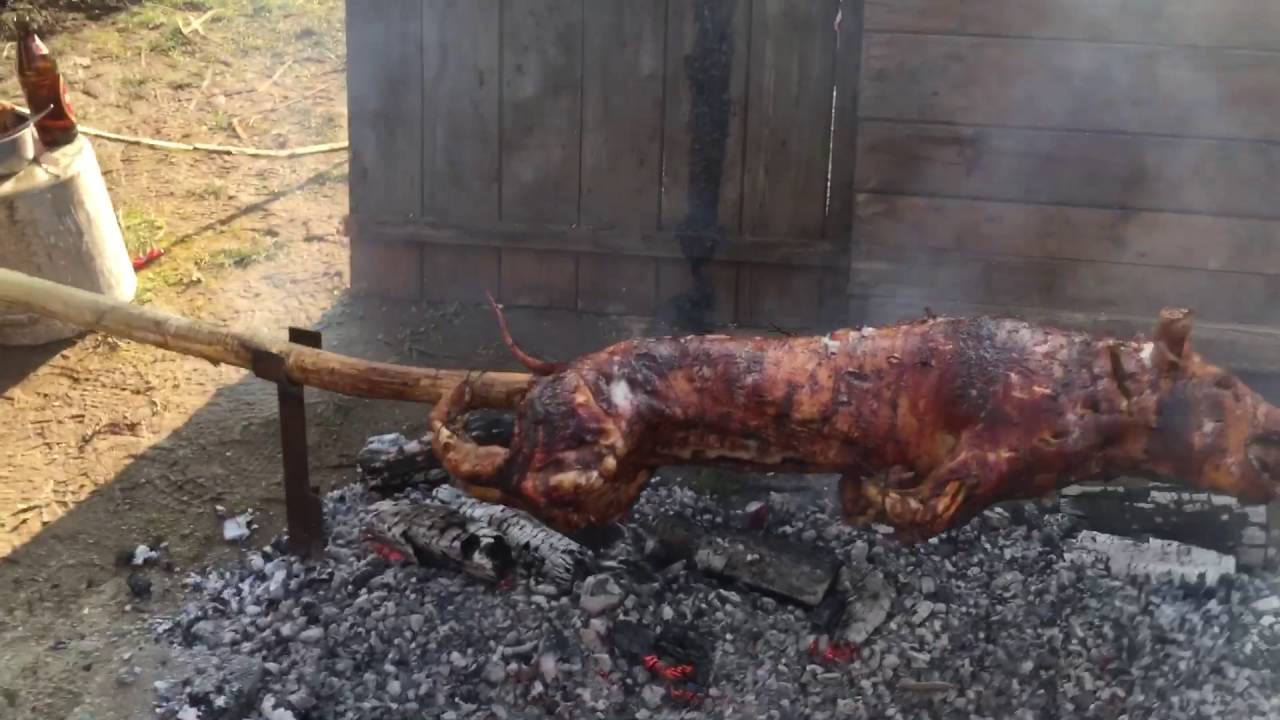 Koliko posoliti prase na raznju - YouTube