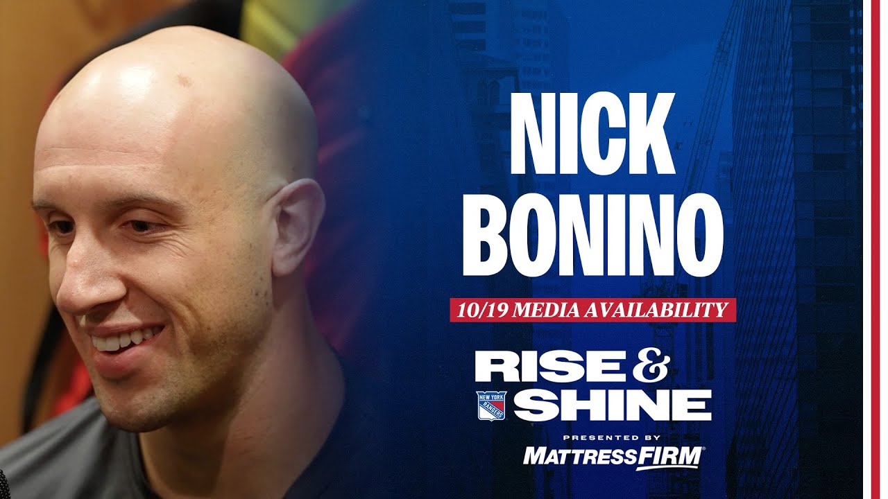 New York Rangers: Nick Bonino Pregame Media Availability | October 19 ...
