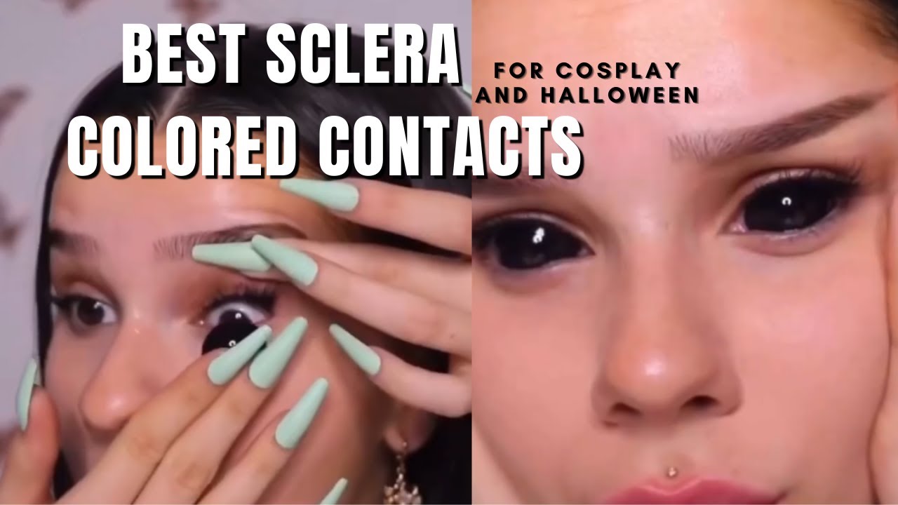 Best sclera-colored contacts for Halloween and Cosplay - YouTube