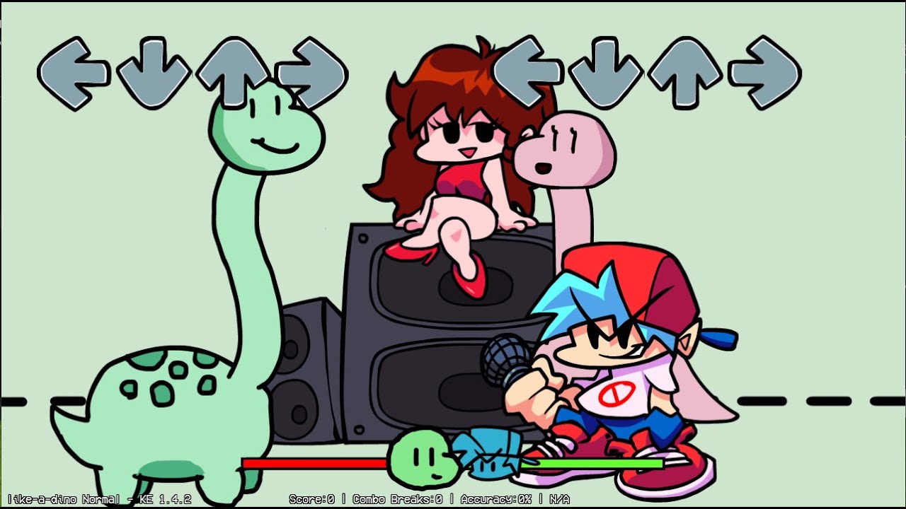 Friday Night Funkin' Like A Dino Full Mod! (Funk Like A Dino) - YouTube