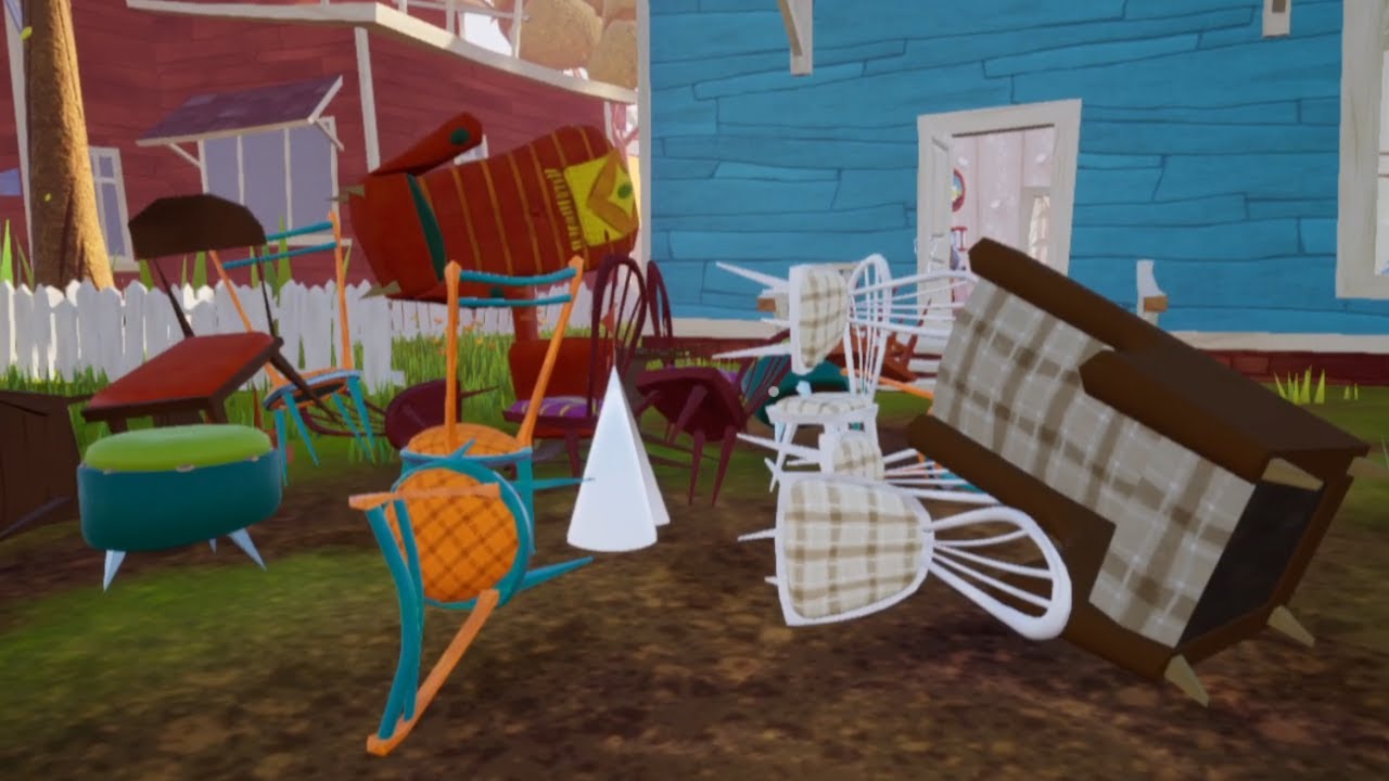 I STOLE ALL MY NEIGHBORS CHAIRS SO I CAN USE THEM IN A FUTURE PRANK ...