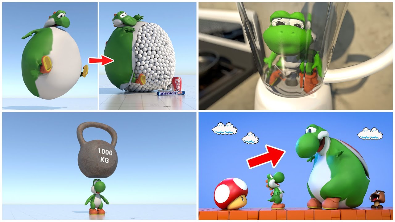 Yoshi Bloopers - Best Yoshi animations! 🍄🙃 - YouTube