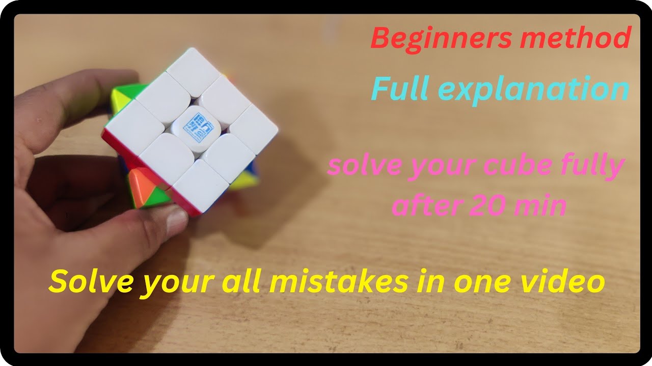 How to solve cube | beginner method | solved under 40 seconds | Cubing ...