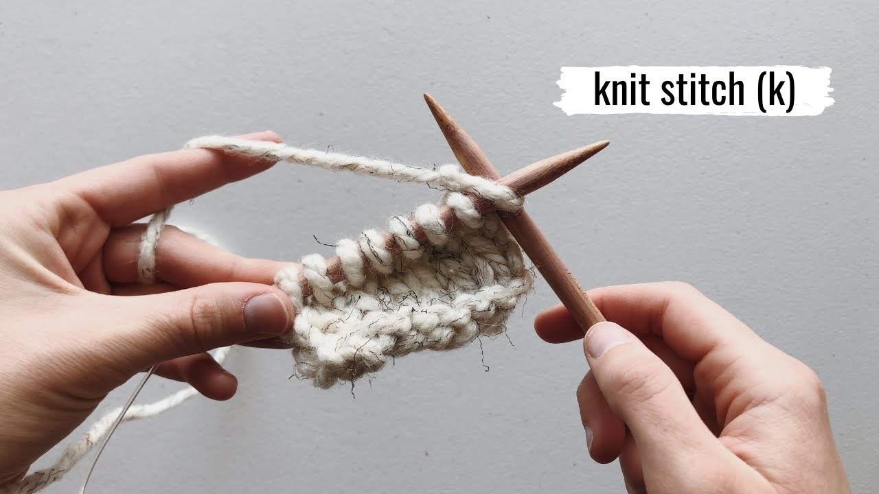 Knit Stitch (k) | Continental Style - YouTube