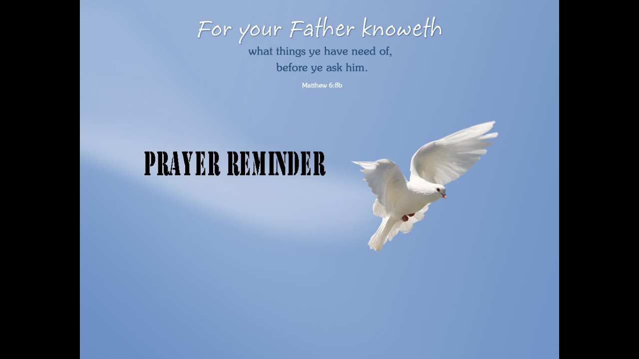 Prayer Reminder - YouTube