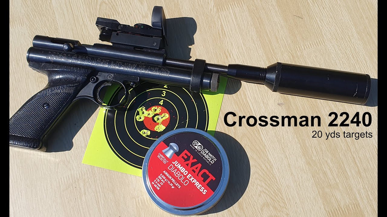Crossman 2240 20 yds Target & Plinking - YouTube
