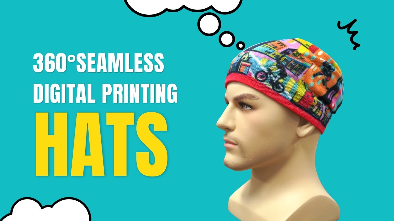 360°seamless digital printing of hats。 - YouTube