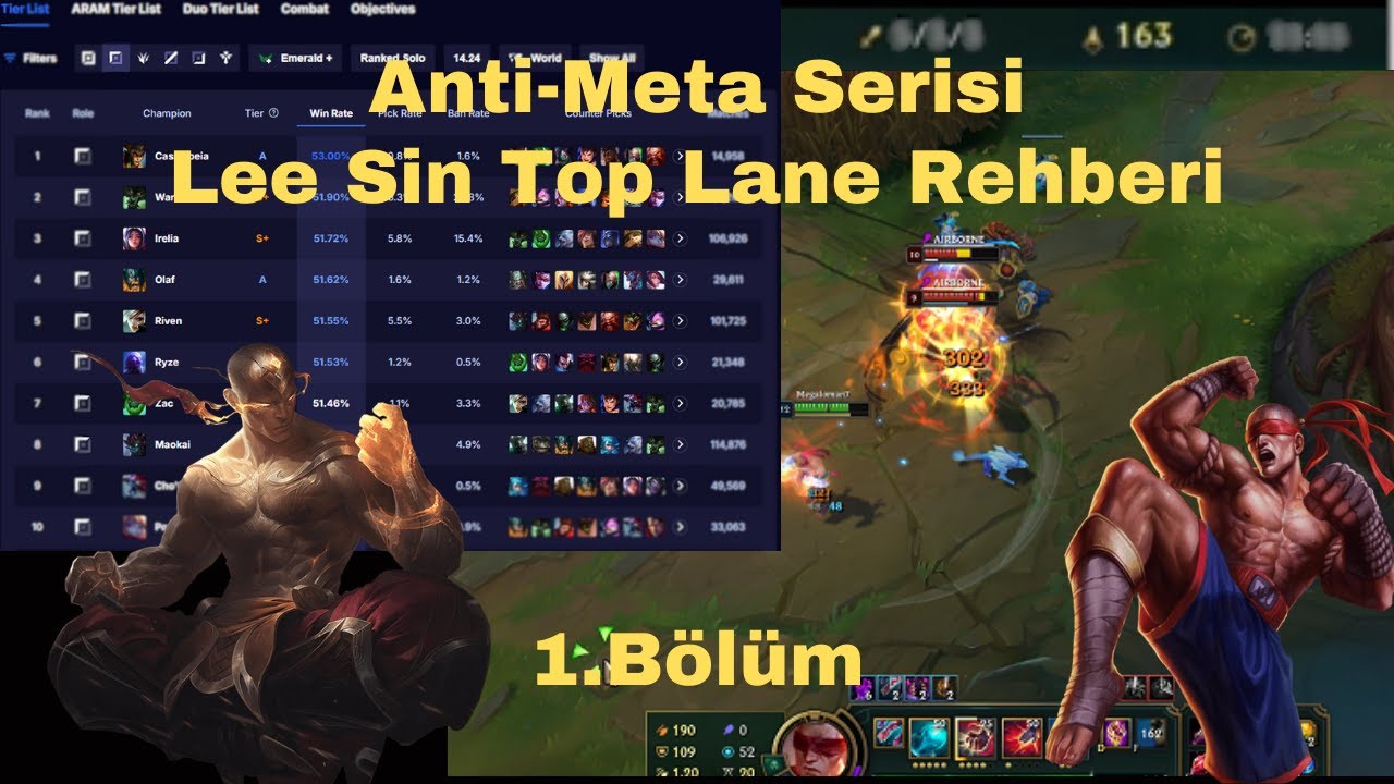 LEE SIN TOP LANE REHBERİ: Runes, Build, Taktikler | Anti-Meta Serisi #1 ...