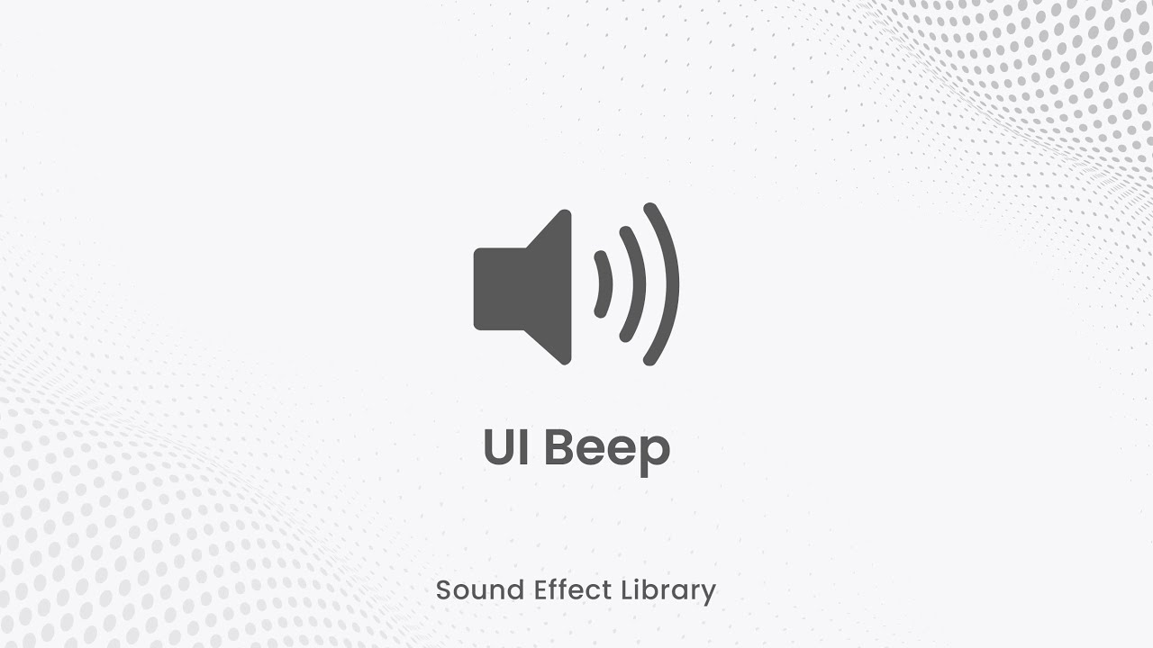 UI Beep sound FX | Cinematic Sound Effects - YouTube