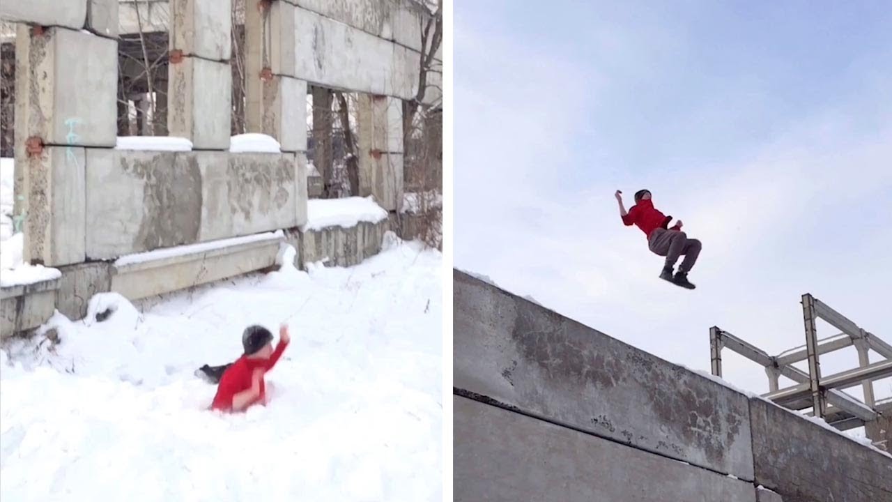 Crazy Snow Jumping Stunts - YouTube
