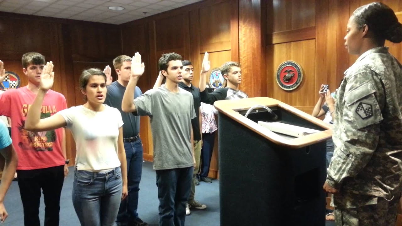 San Jose MEPS Navy Swearing In July 1 2015 - YouTube