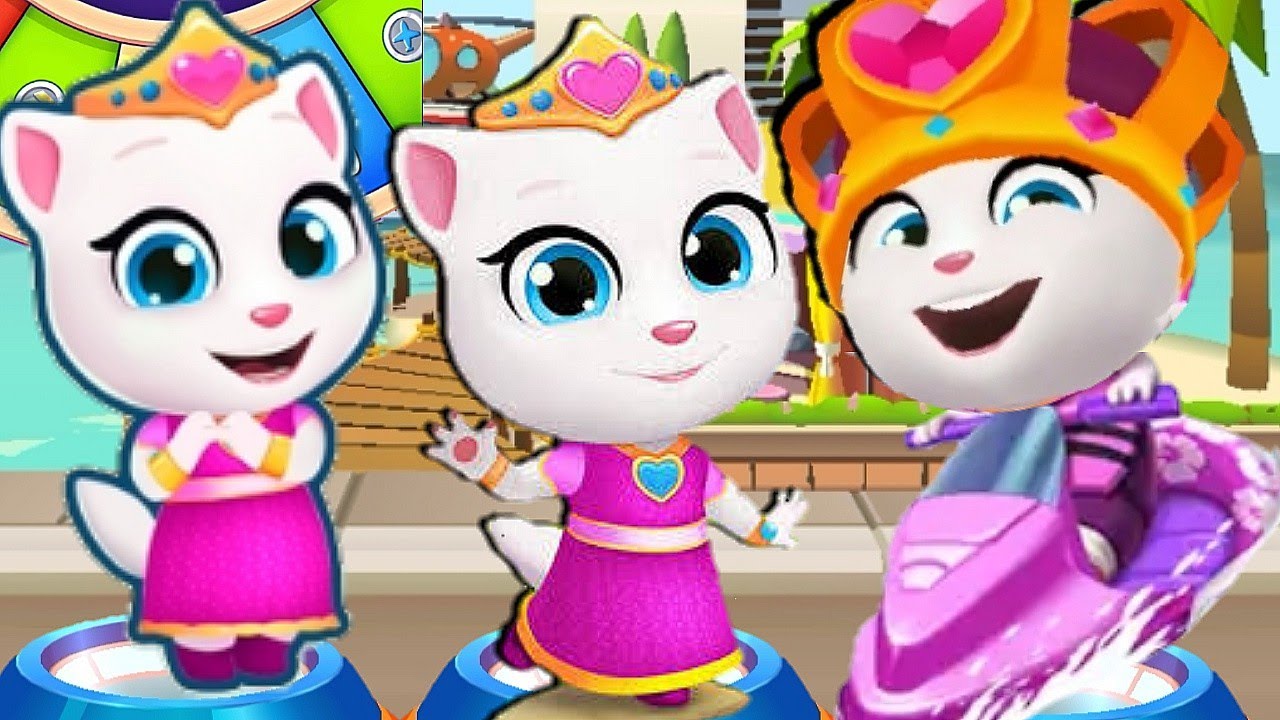 Talking Tom Gold Run vs Talking Tom Jetski 2 Princess Angela vs Roy ...