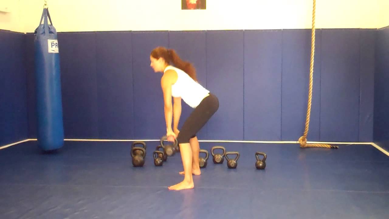 Video: BreakingMuscle.com - Double Kettlebell Cleans - YouTube
