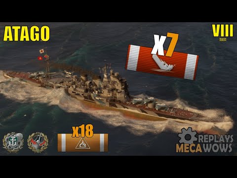 Cruiser Atago 7 Kills & 136k Damage | World of Warships Gameplay - YouTube