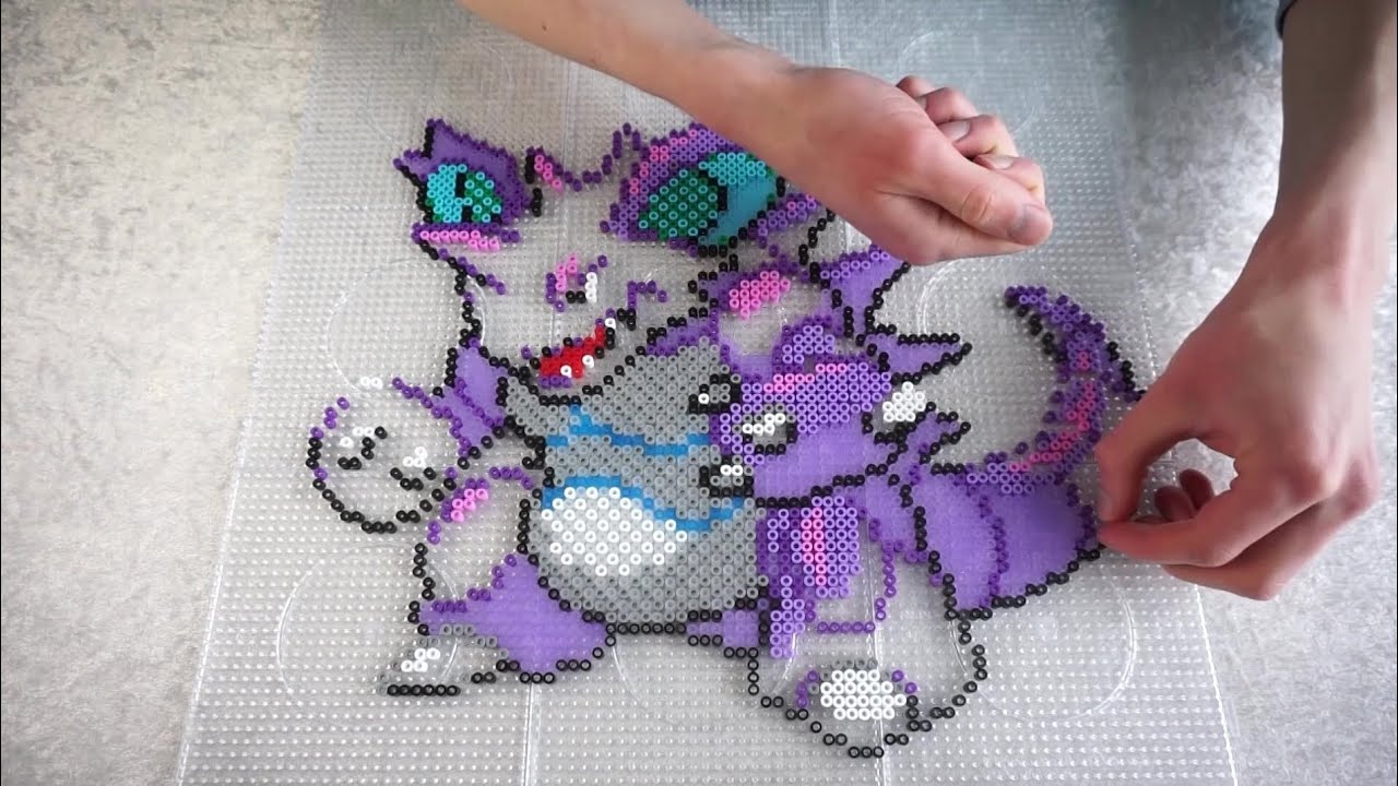 Hama Beads! Pokémon NIDOKING! - YouTube