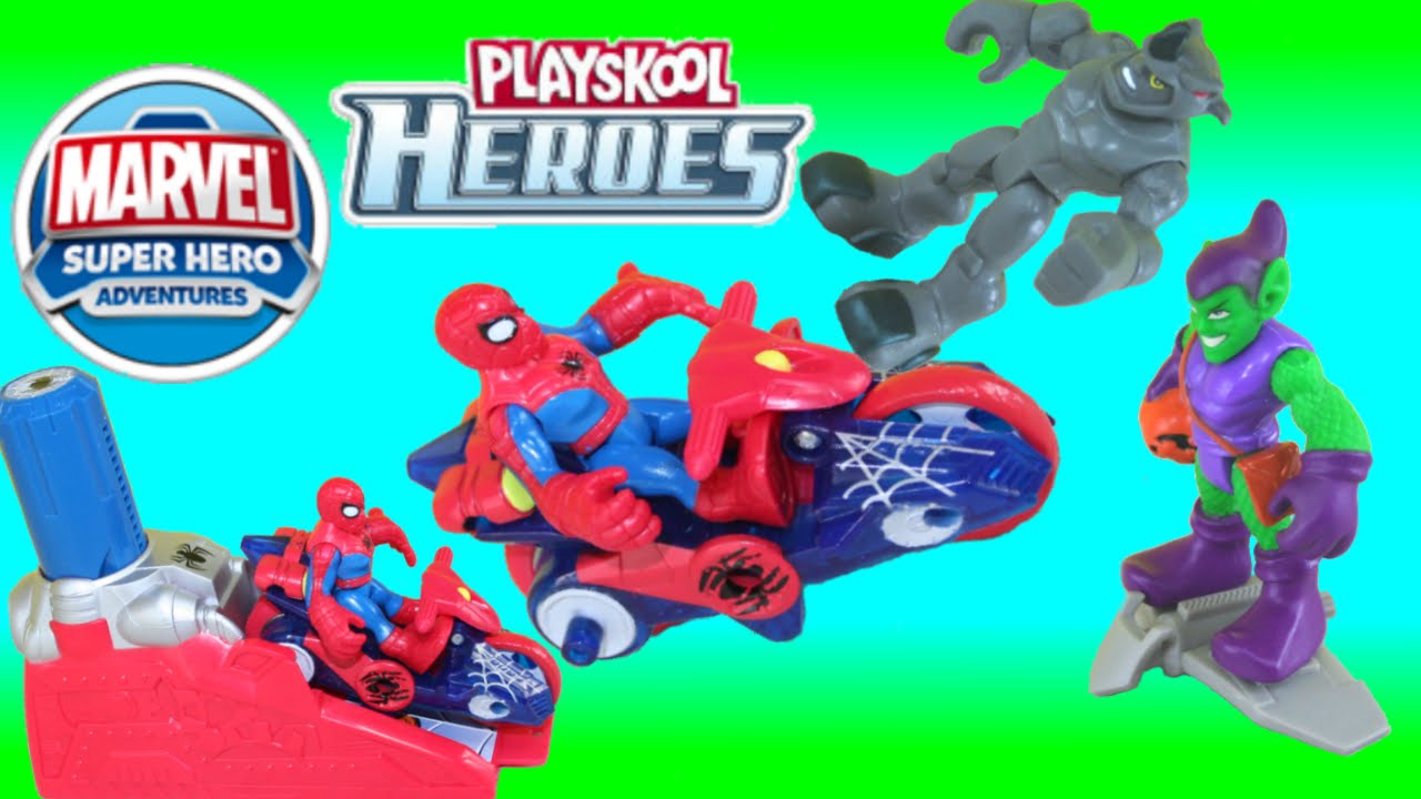 Marvel Super Hero Adventures Spiderman Launcher Showdown w/ Green ...